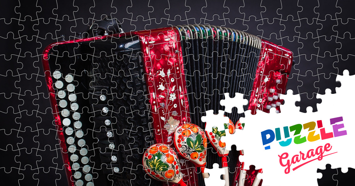 Bayan and spoons on a black background Jigsaw Puzzle (Stuff, Tools ...