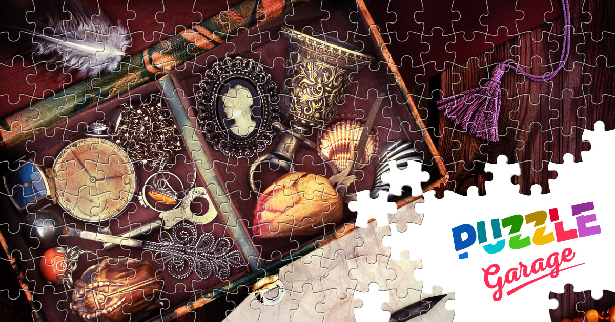 Box with antiques Jigsaw Puzzle (History, Antique) | Puzzle Garage