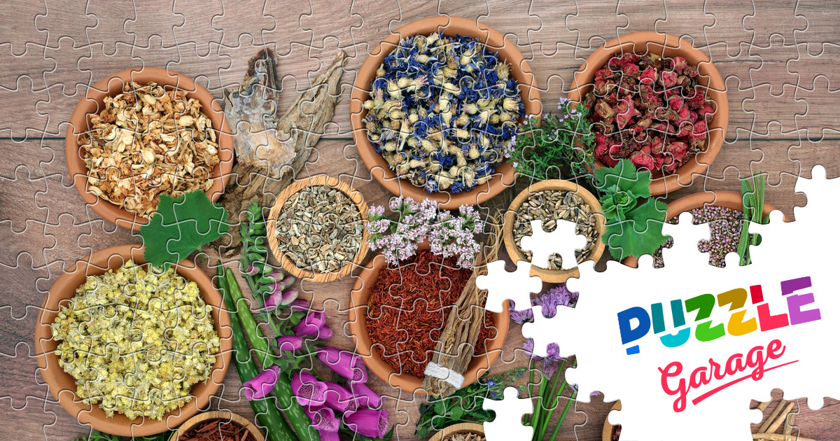 Medicinal herbs and flowers Jigsaw Puzzle (Plants, Flowers) | Puzzle Garage