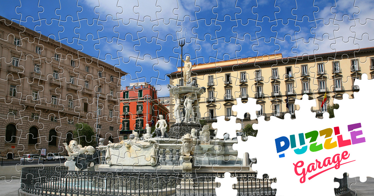 Fountain of Neptune in Naples Jigsaw Puzzle (Countries, Italy) | Puzzle ...