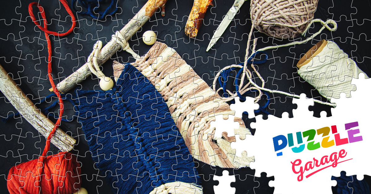 Leaves using macrame technique Jigsaw Puzzle (Home, Needlework ...