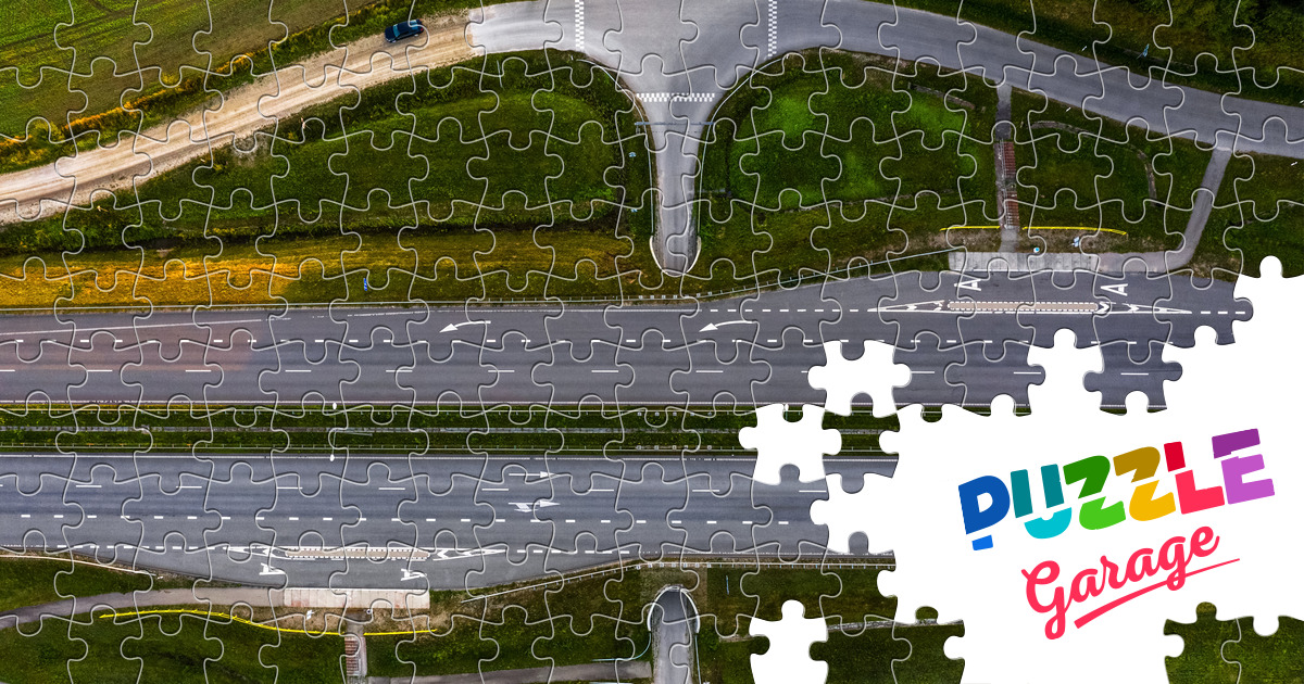 Aerial view of the highway Jigsaw Puzzle (Other, Aerial view) | Puzzle ...