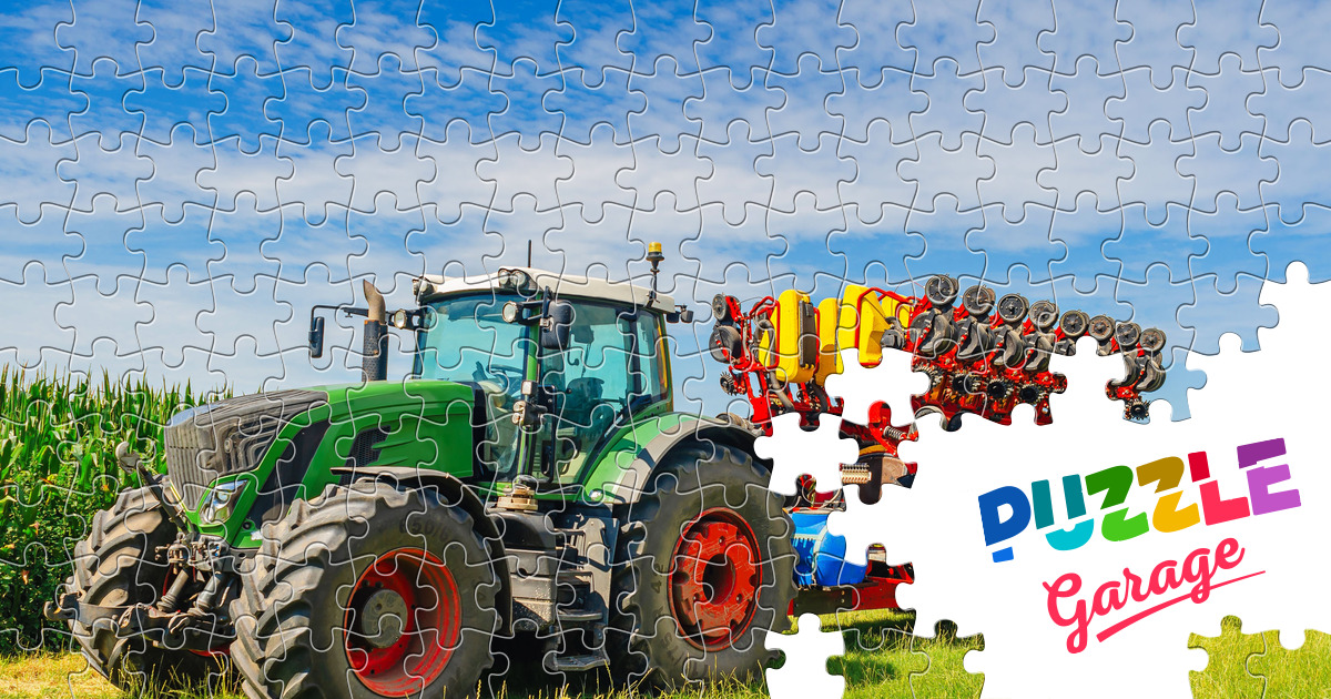 Veľký traktor na poli Skladačky (Technika, Špeciálne stroje) | Puzzle Garage