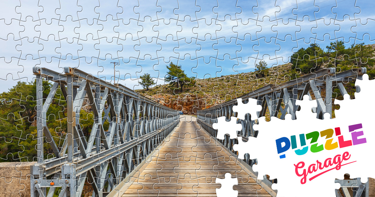 Aradena Bridge, Crete Jigsaw Puzzle (Architecture, Bridges) | Puzzle Garage