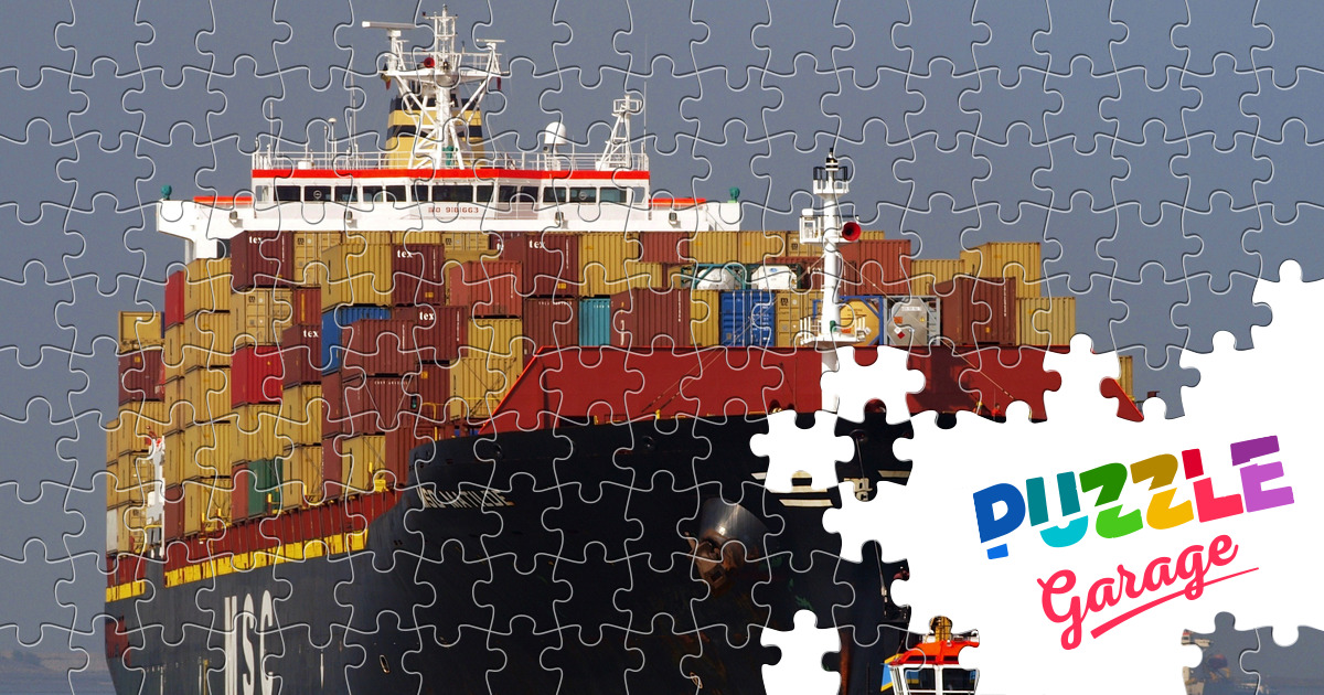 Large container ship Jigsaw Puzzle (Technics, Ships) | Puzzle Garage