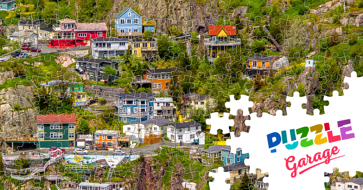 Colorful houses in St. John's Jigsaw Puzzle (Countries, Canada ...