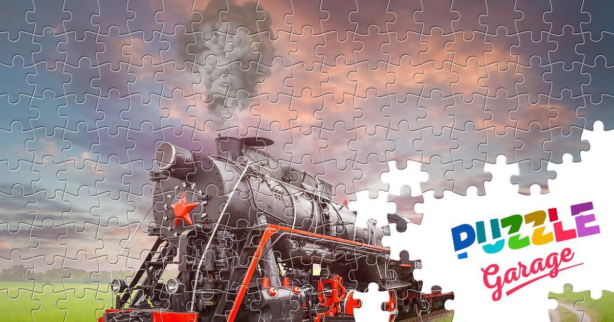 Retro steam locomotive Jigsaw Puzzle (Technics, Trains) | Puzzle Garage