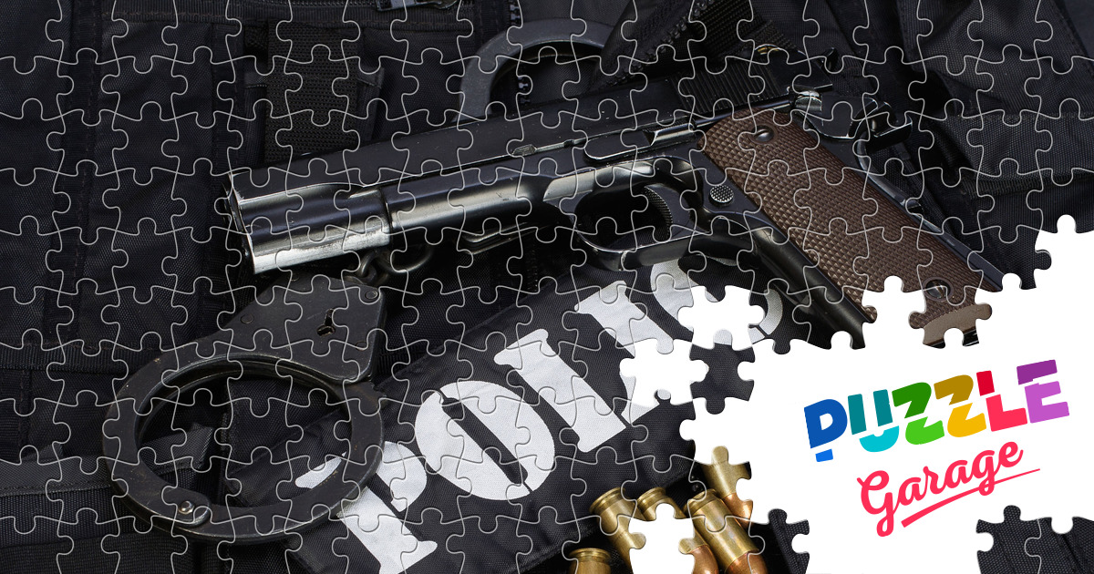 Police weapons and equipment Jigsaw Puzzle (Stuff, Weapons) | Puzzle Garage