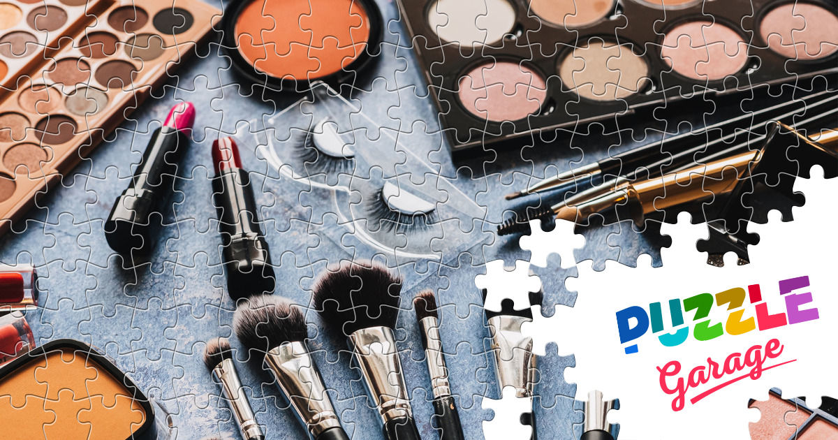 Makeup brushes and cosmetics Jigsaw Puzzle (Stuff, Tools) | Puzzle Garage