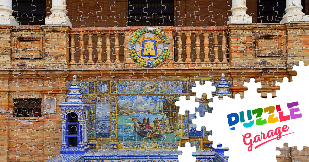 Architecture of the Plaza of Spain Jigsaw Puzzle (Countries, Spain ...