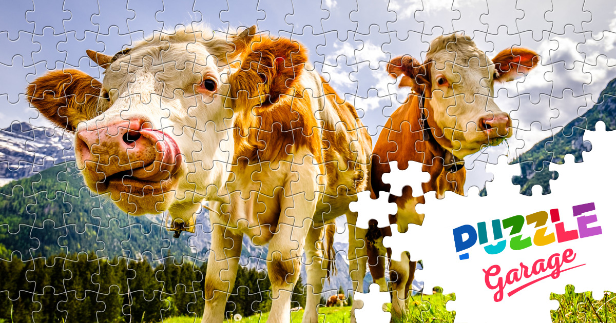 Alpine cows Jigsaw Puzzle (Animals, Pets) | Puzzle Garage