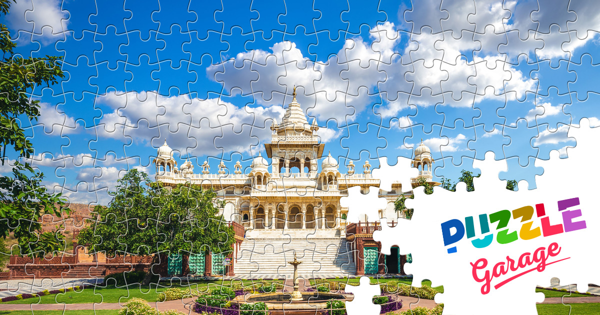 View of the cenotaph Jaswant Thada Jigsaw Puzzle (Countries, India ...