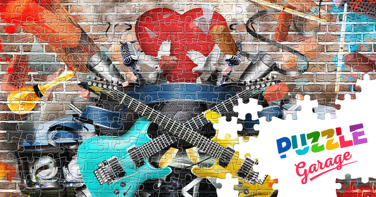 Guitars Jigsaw Puzzle (Art, Graffiti) | Puzzle Garage