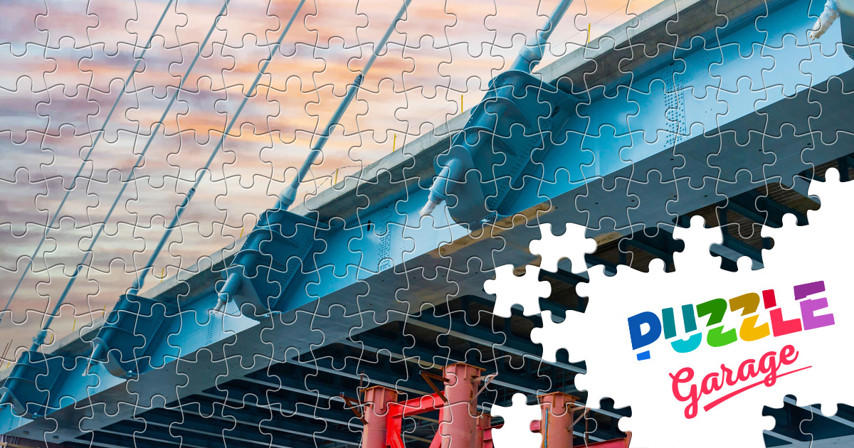 Cable-stayed bridge Jigsaw Puzzle (Architecture, Bridges) | Puzzle Garage