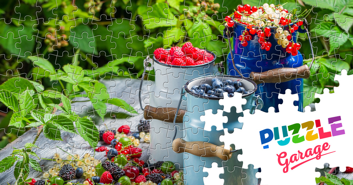Three buckets with berries Jigsaw Puzzle (Plants, Berries) | Puzzle Garage
