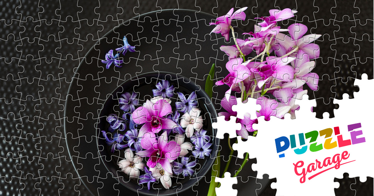 Orchids and hyacinths Jigsaw Puzzle (Plants, Flowers) | Puzzle Garage