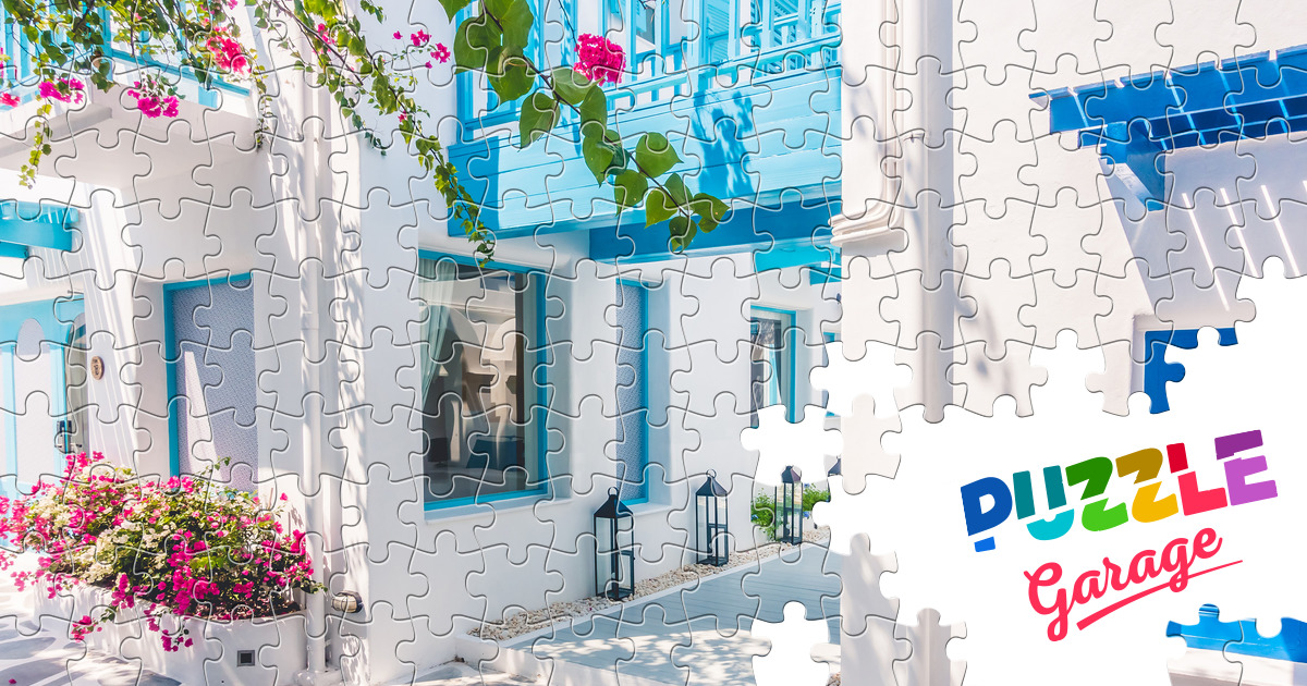 Streets of Santorini Jigsaw Puzzle (Countries, Greece) | Puzzle Garage