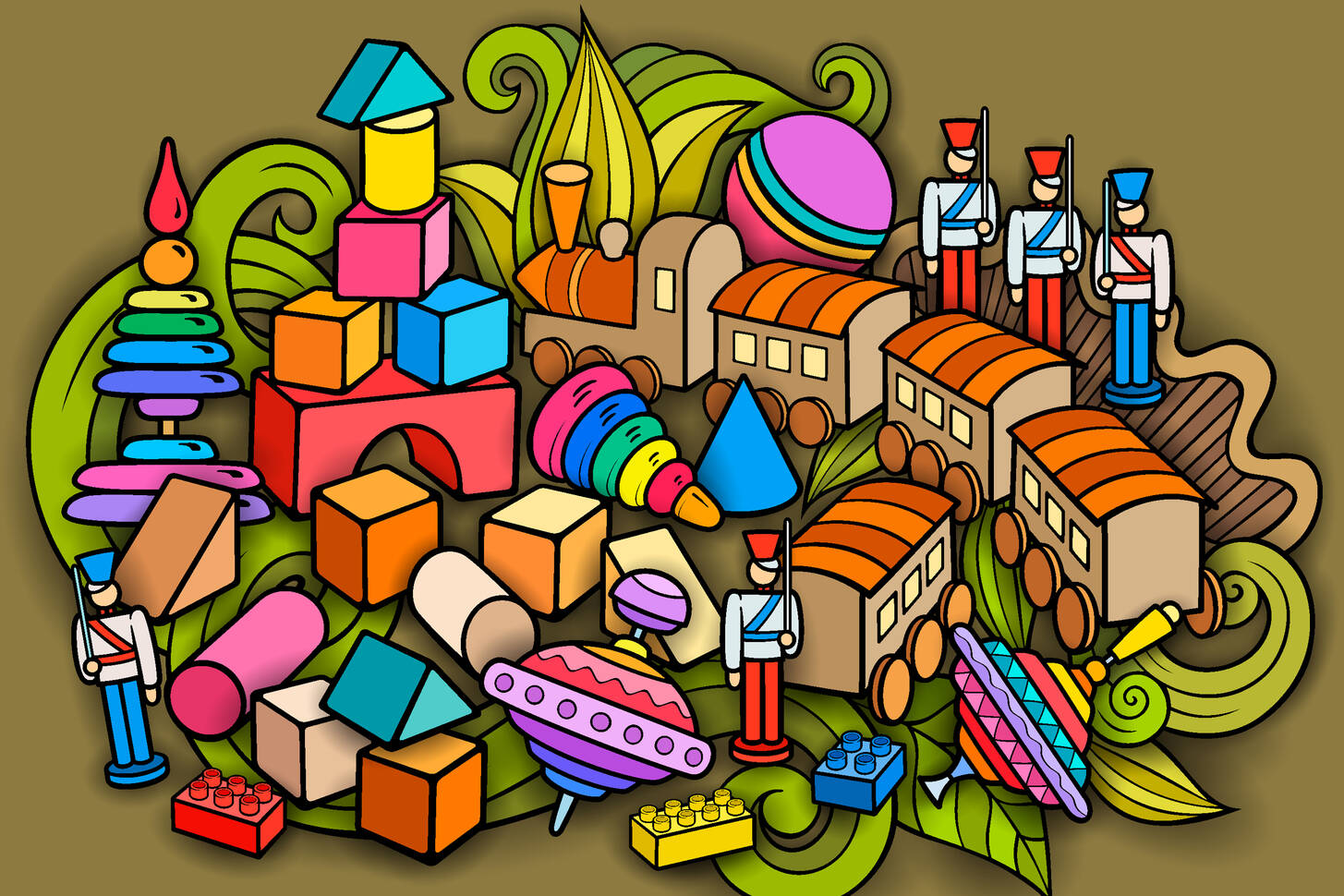 Kids toys Jigsaw Puzzle (For children, Cartoon Illustrations) | Puzzle ...