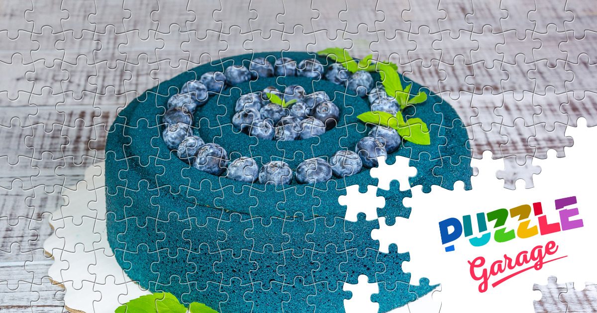 Blue cake with blueberries Jigsaw Puzzle (Home, Food) | Puzzle Garage
