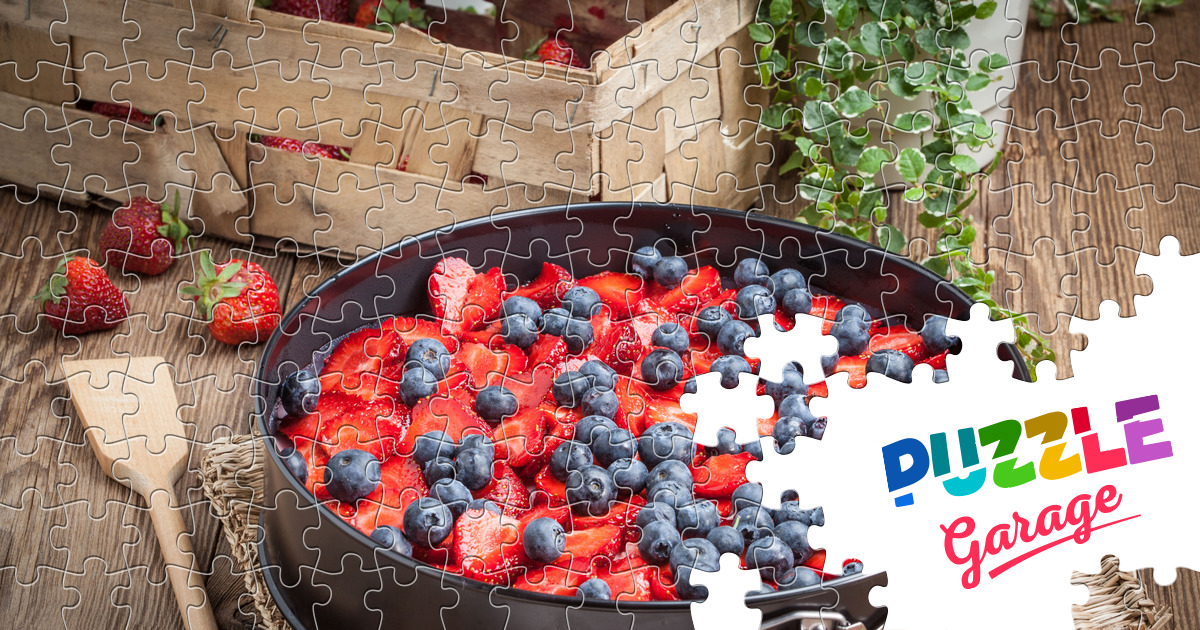 Strawberry and blueberry pie Jigsaw Puzzle (Home, Food) | Puzzle Garage