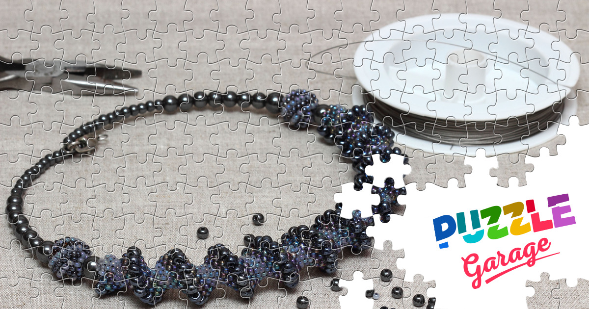 Dark beaded necklace Jigsaw Puzzle (Home, Needlework) | Puzzle Garage