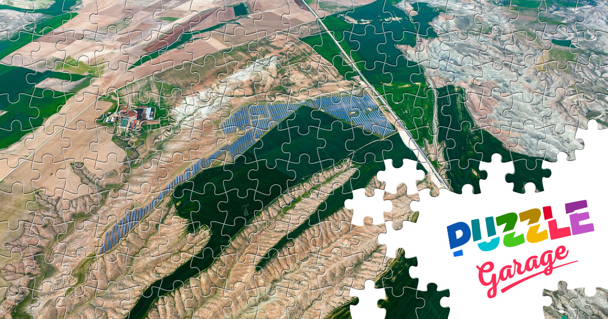 View from above of mountains and hills Jigsaw Puzzle (Other, Aerial ...