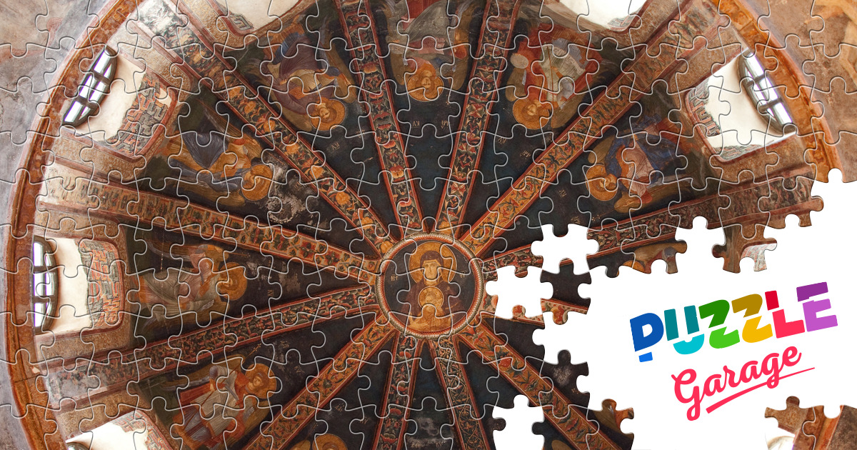 Ceiling in Chora monastery Jigsaw Puzzle (Countries, Turkey) | Puzzle ...