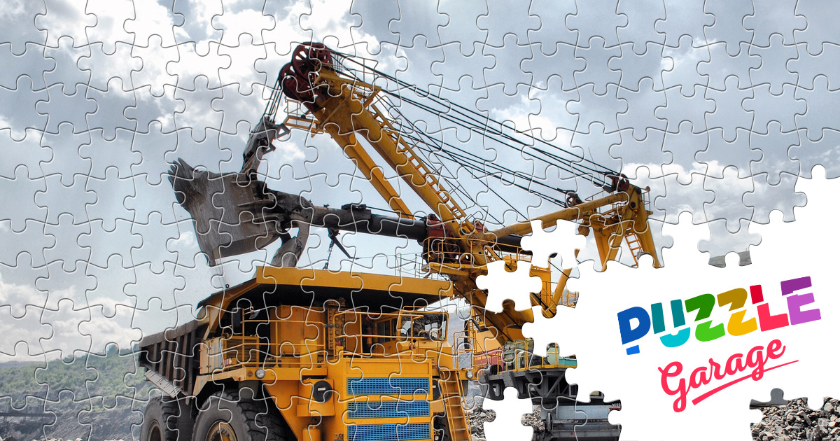 Dump truck loading Jigsaw Puzzle (Technics, Special machinery) | Puzzle ...