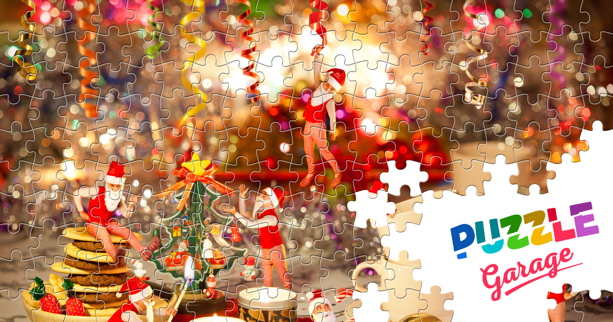 Christmas gnomes on the holiday table Jigsaw Puzzle (Holidays ...