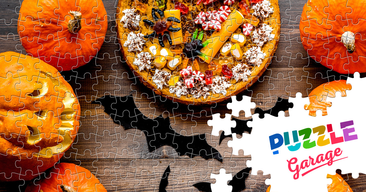 Pumpkins and treats on the table Jigsaw Puzzle (Holidays, Halloween ...