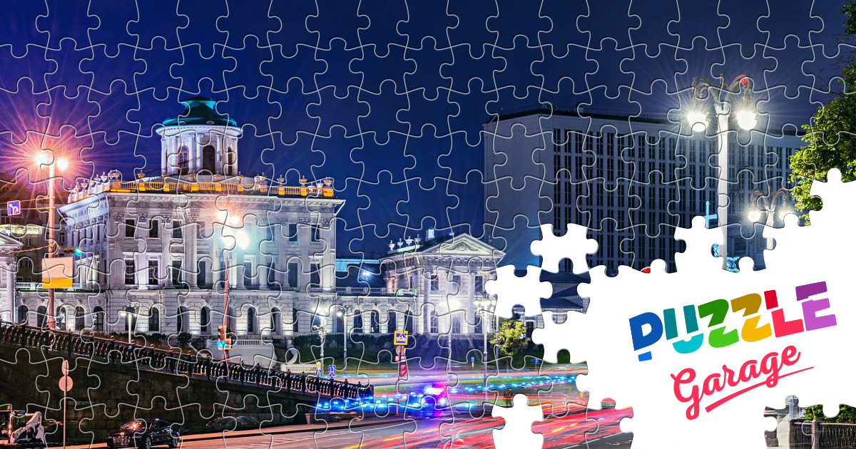 Night streets of Moscow Jigsaw Puzzle (Countries, Russia) | Puzzle Garage