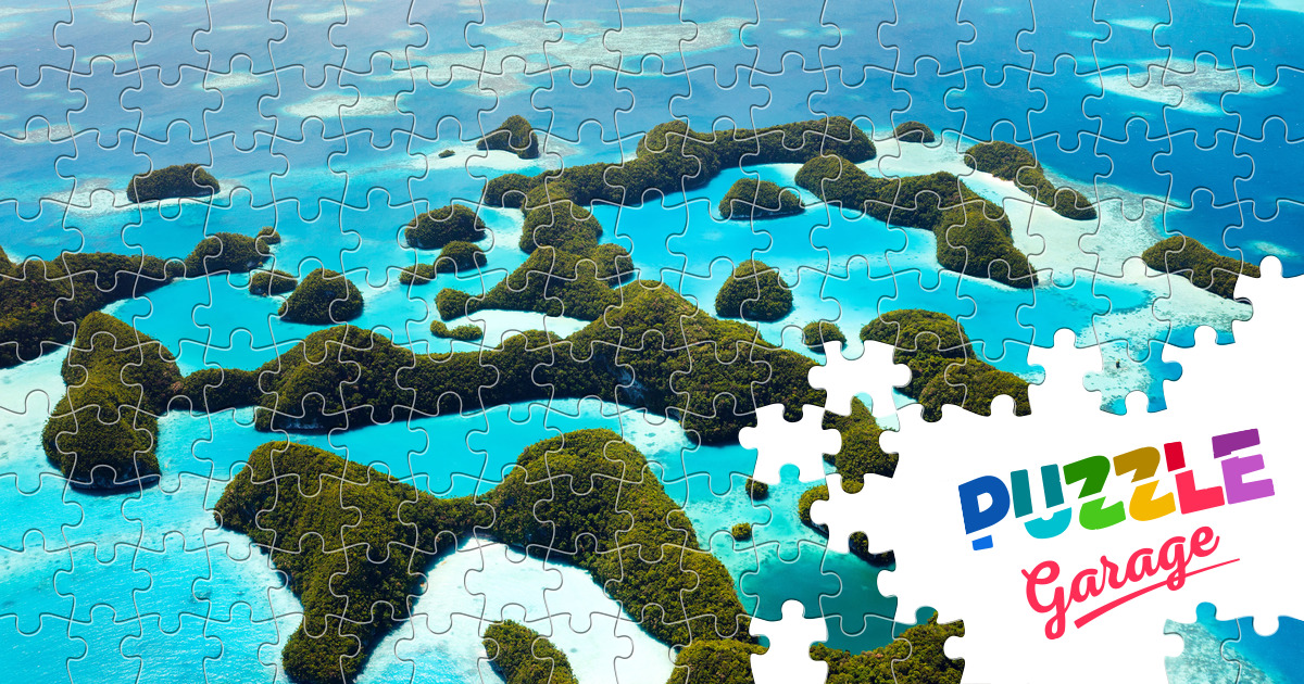 Palau Islands view Jigsaw Puzzle (Other, Aerial view) | Puzzle Garage
