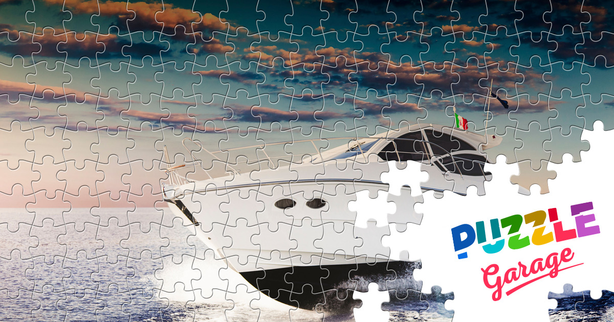 Yacht sailing on the sea Jigsaw Puzzle (Technics, Ships) | Puzzle Garage
