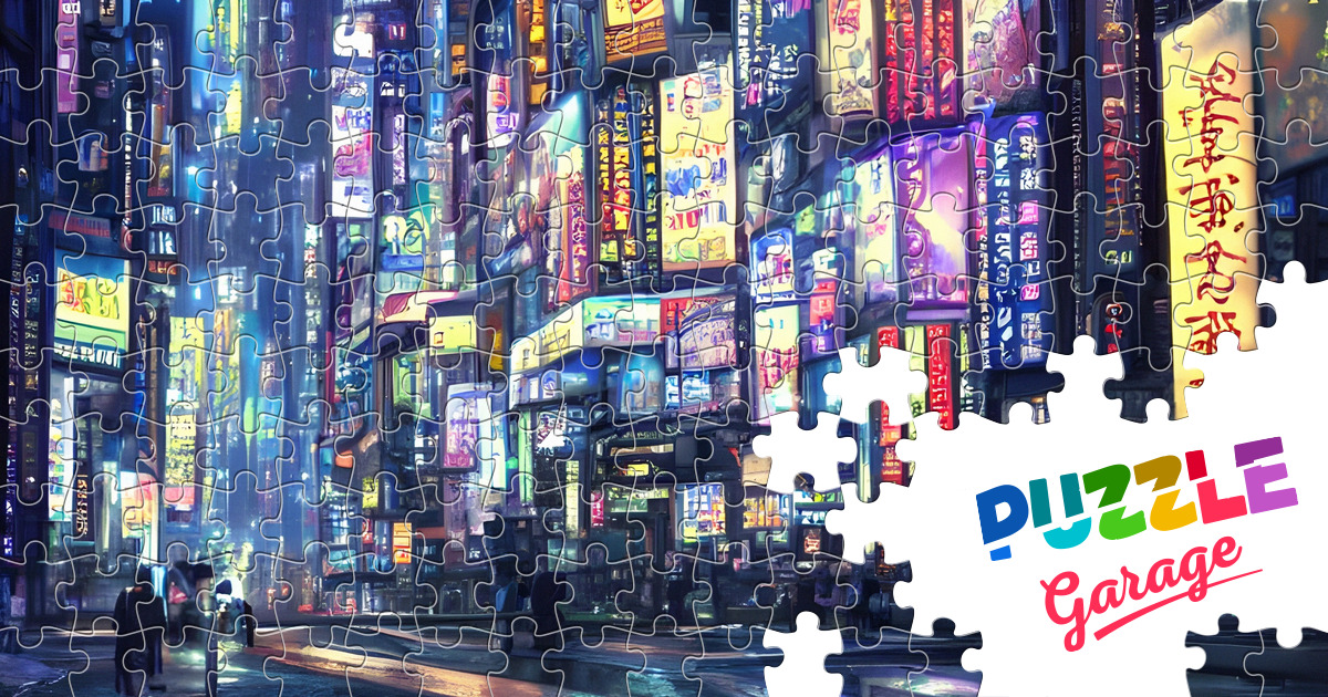 Tokyo in cyberpunk style Jigsaw Puzzle (Countries, Japan) | Puzzle Garage