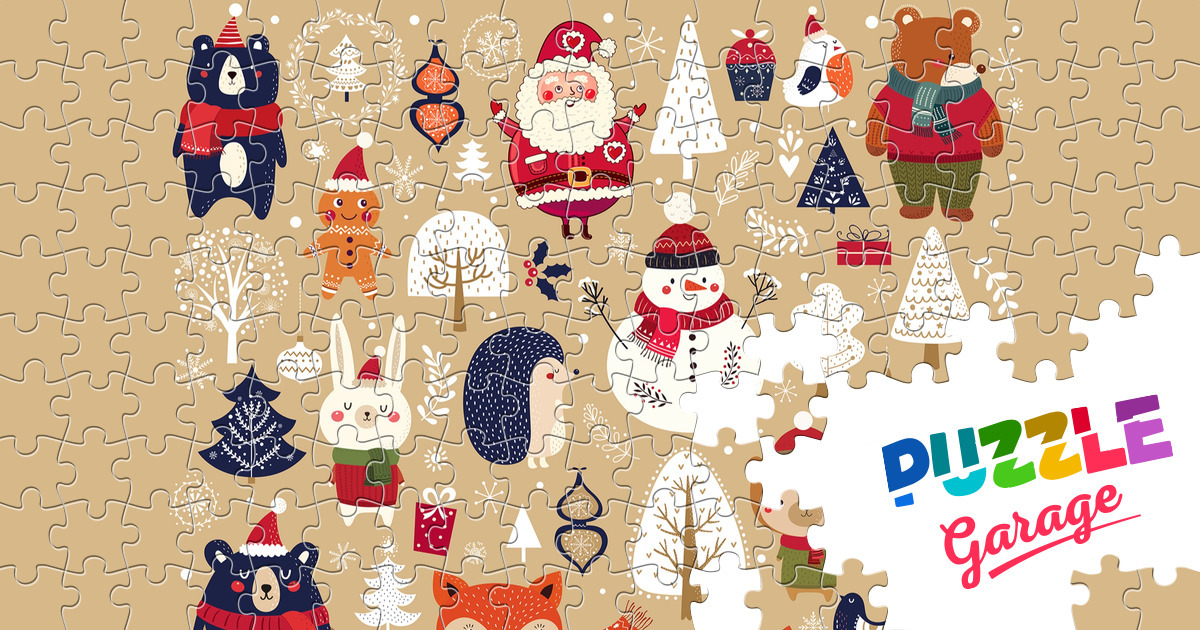 Christmas animals collection Jigsaw Puzzle (Holidays, New Year ...