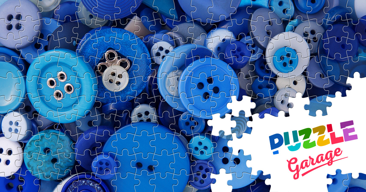 Blue buttons Jigsaw Puzzle (Home, Needlework) | Puzzle Garage