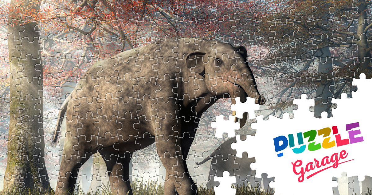 Deinotherium Jigsaw Puzzle (Animals, Prehistoric animals) | Puzzle Garage