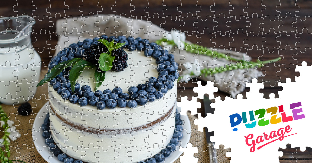 Cake with blueberries Jigsaw Puzzle (Home, Food) | Puzzle Garage