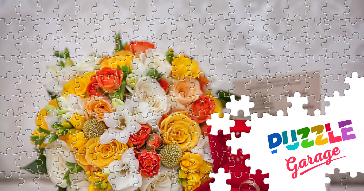 Bouquet and ceremonial rings Jigsaw Puzzle (Holidays, Wedding) | Puzzle ...