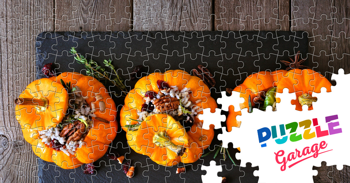 Stuffed pumpkins with rice Jigsaw Puzzle (Plants, Pumpkins) | Puzzle Garage