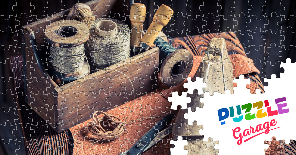 Shoemaker's tools and materials Jigsaw Puzzle (Stuff, Tools) | Puzzle ...