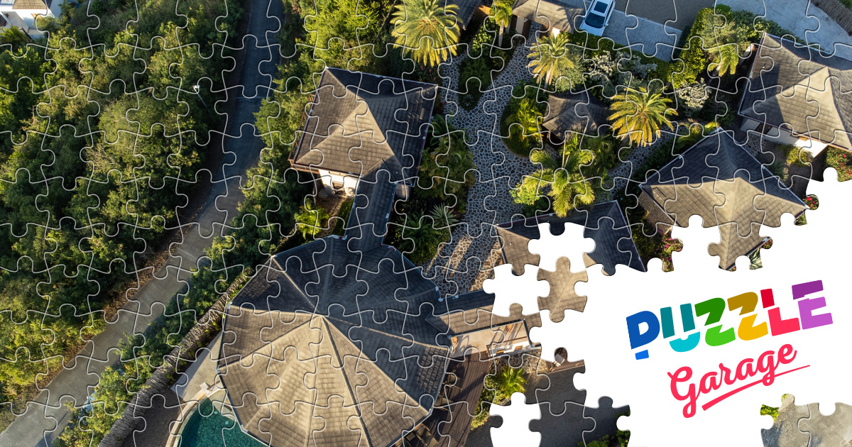 View from above of the villa Jigsaw Puzzle (Other, Aerial view ...