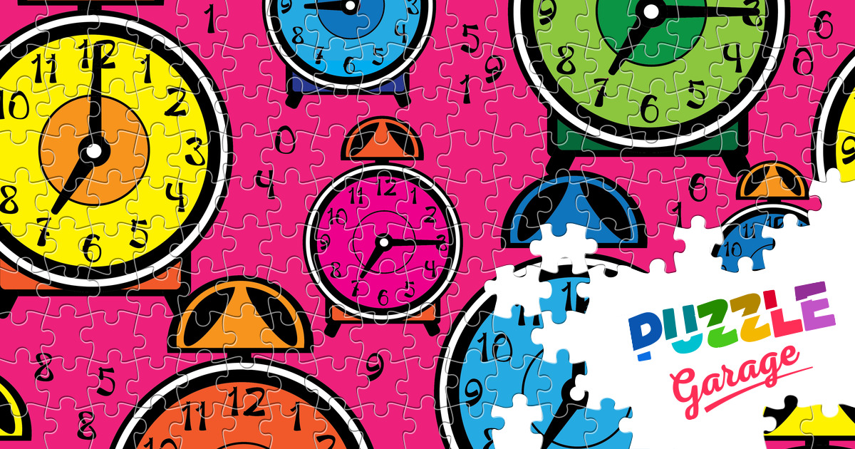 Multicolored alarm clocks Jigsaw Puzzle (For children, Cartoon ...