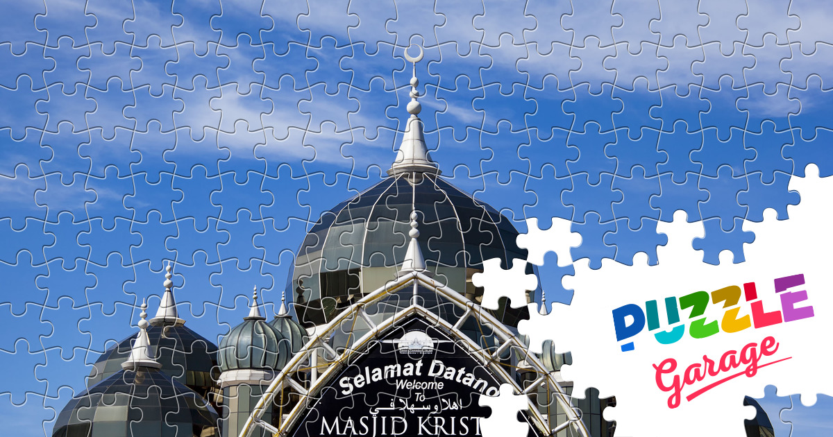 Crystal Mosque in Kuala Terengganu Jigsaw Puzzle (Countries, Malaysia ...