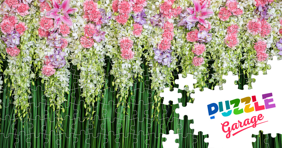 Flower wall for wedding ceremony Jigsaw Puzzle (Plants, Flowers ...
