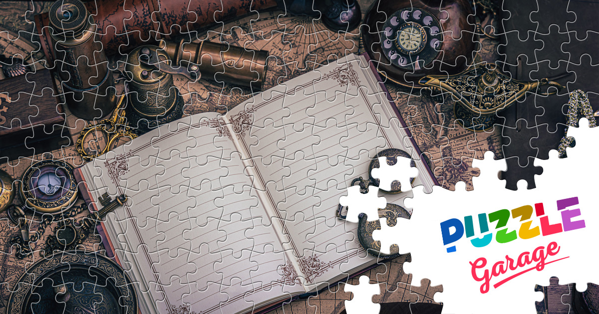 Diary and pirate collection Jigsaw Puzzle (Other, Collecting) | Puzzle ...