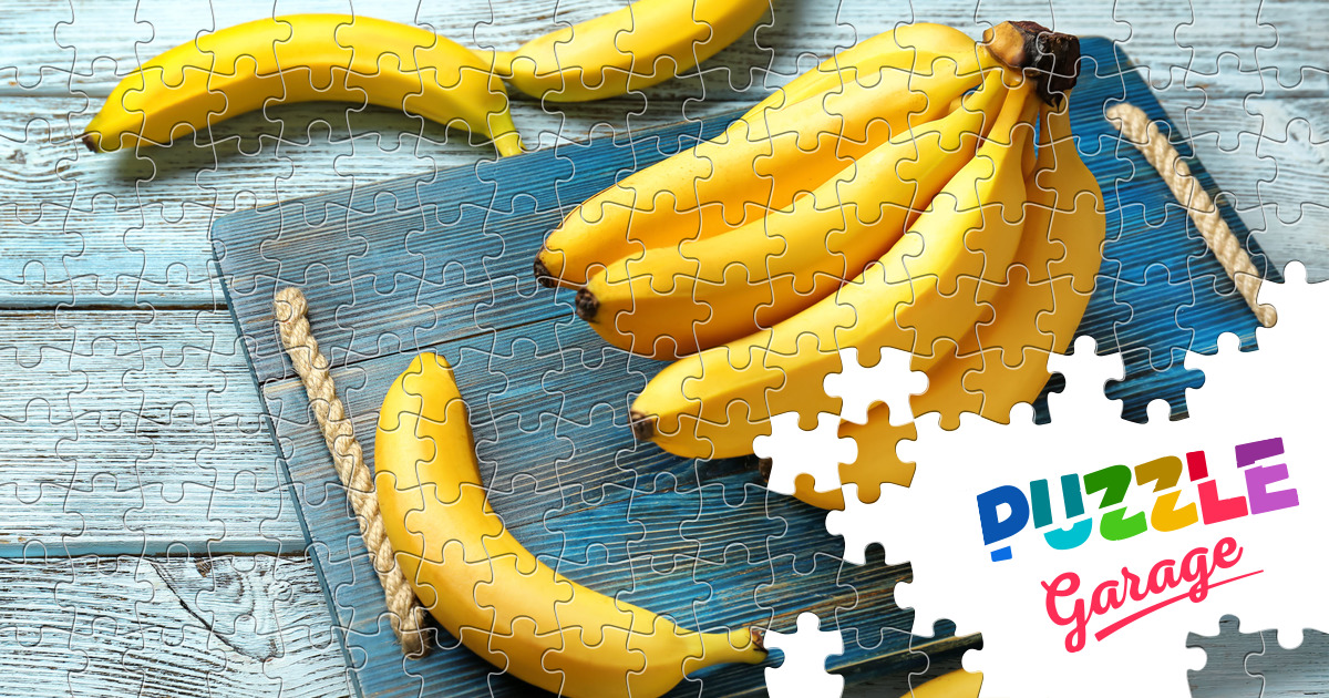 Bananas on wooden background Jigsaw Puzzle (Plants, Fruits) | Puzzle Garage