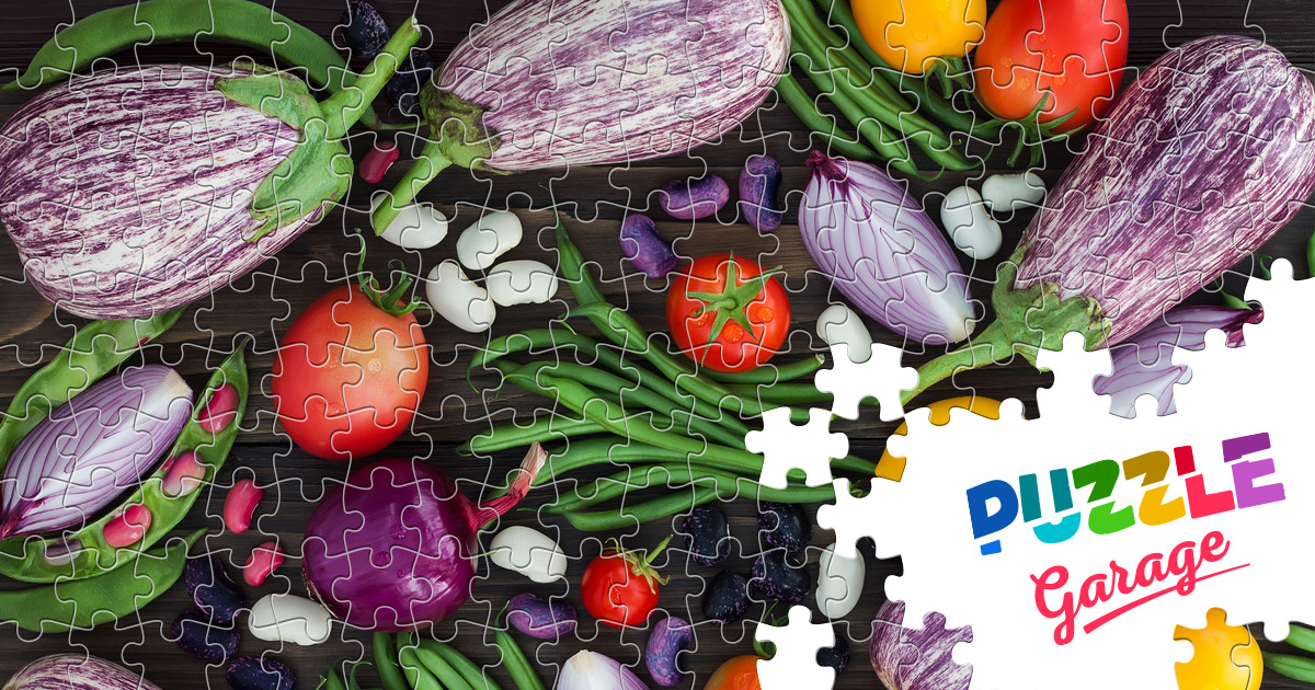 Vegetables in a wooden table Jigsaw Puzzle (Plants, Vegetables ...