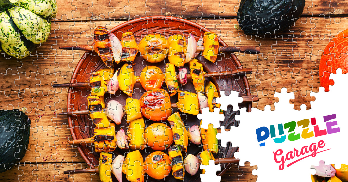 Vegetables on skewers Jigsaw Puzzle (Home, Food) | Puzzle Garage