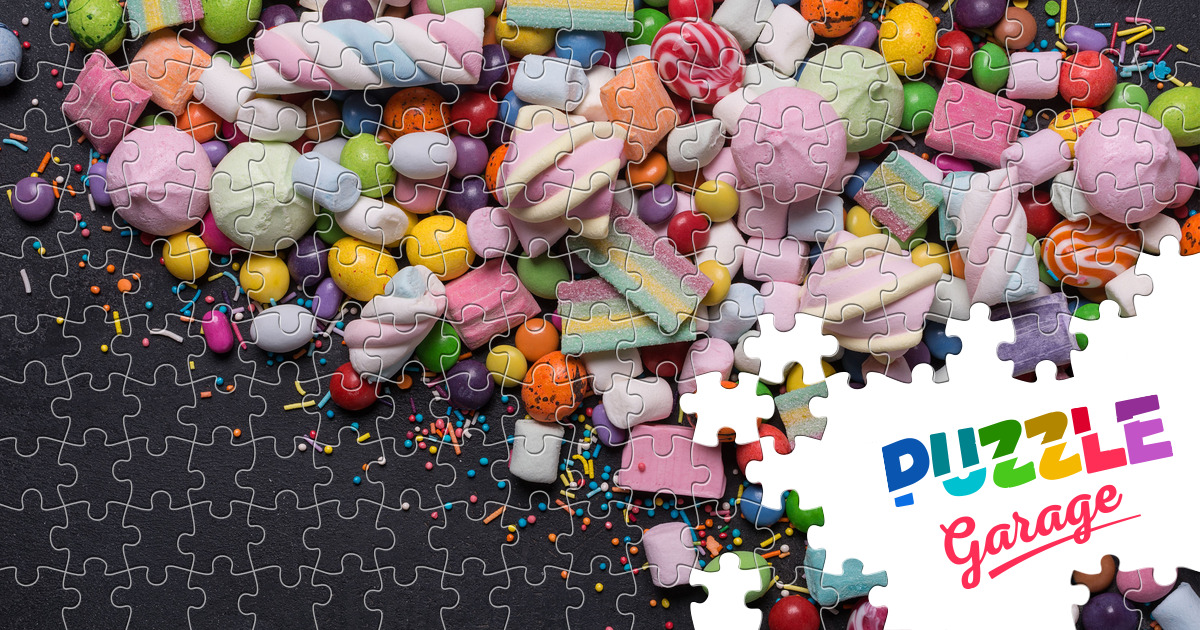 Multicolored candies and marshmallows Jigsaw Puzzle (Home, Food ...